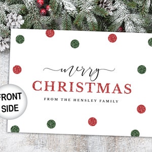 Christmas Card With Photo | Polka Dots Christmas Card With Photo ...