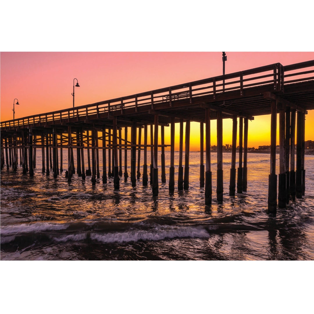 Ventura Pier Sunset Photography, Ventura Pier Beach at Night Wall Decor ...