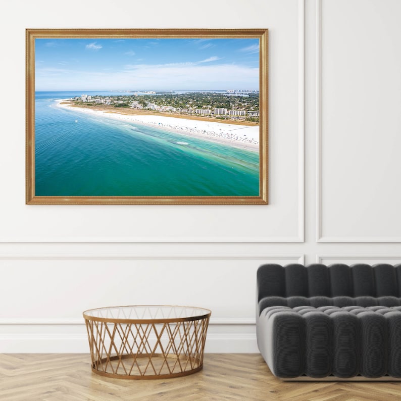 Siesta Key Beach Aerial Photo Landscape | Siesta Key Beach Printed ...