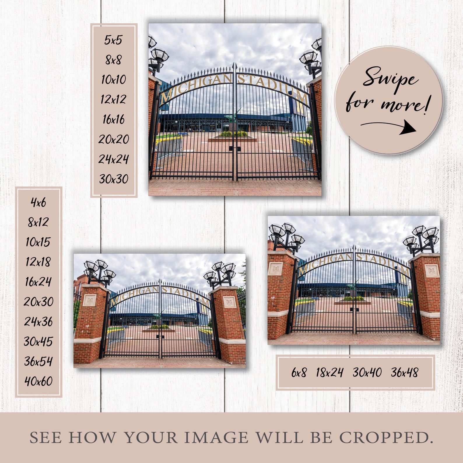 Michigan Stadium Gate Photo U of M Sign Photography | Etsy