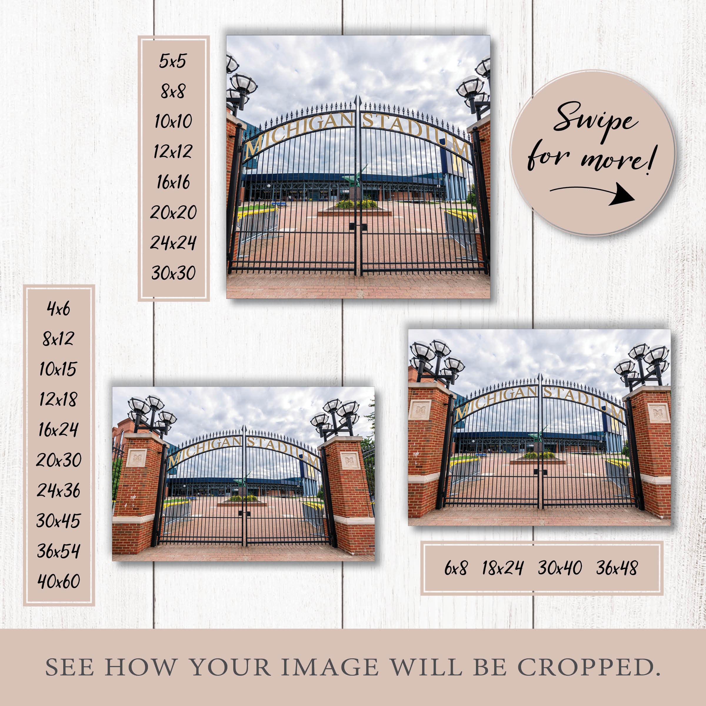 Michigan Stadium Gate Photo U of M Sign Photography | Etsy