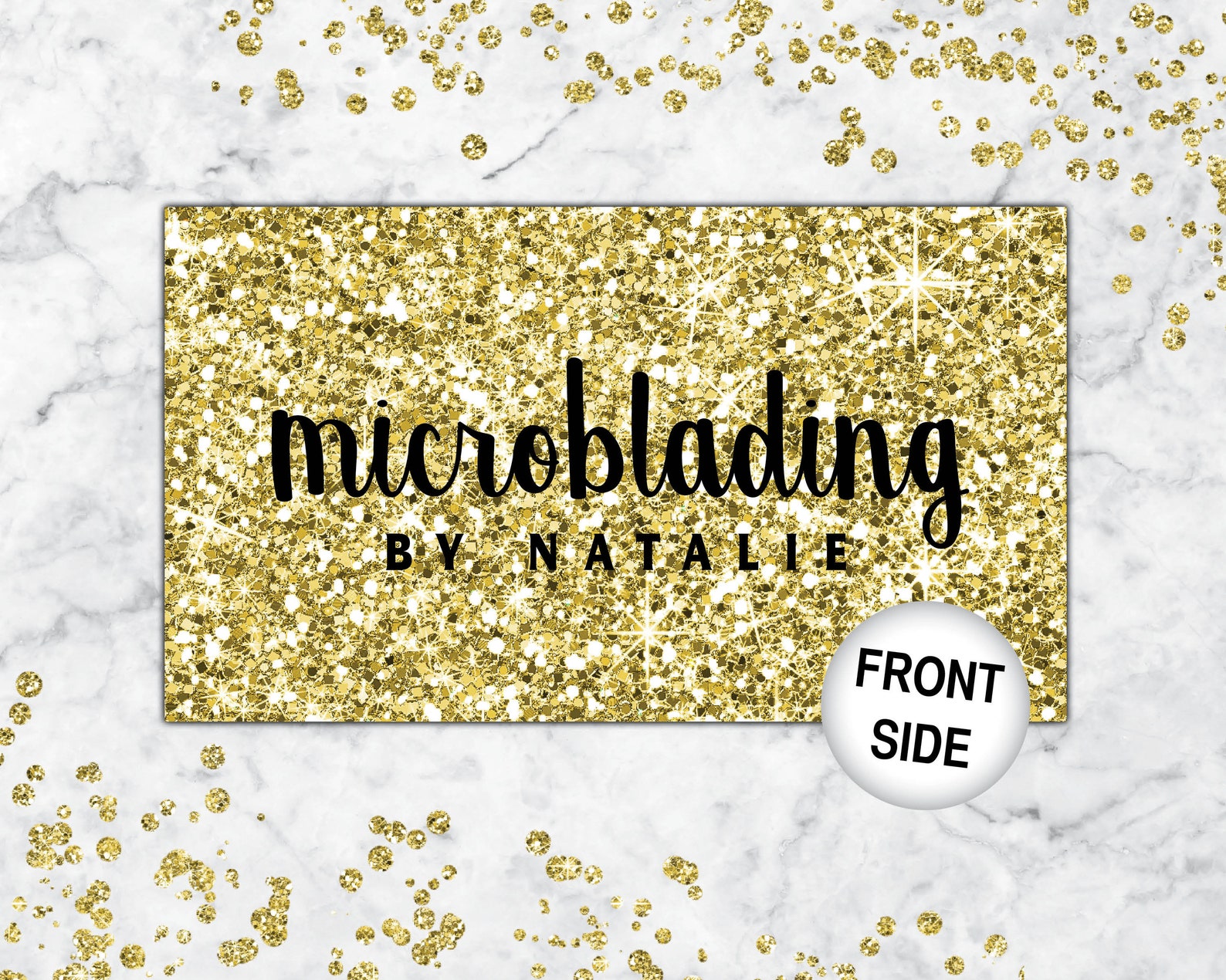 Microblading Business Cards | Makeup Artist Business Cards | Black and ...