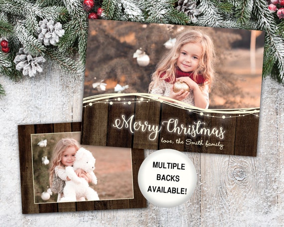 Rustic Personalized Christmas Cards