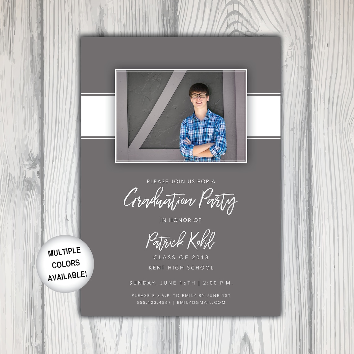 Graduation Party Invitation Boy With Photo Graduation Party | Etsy