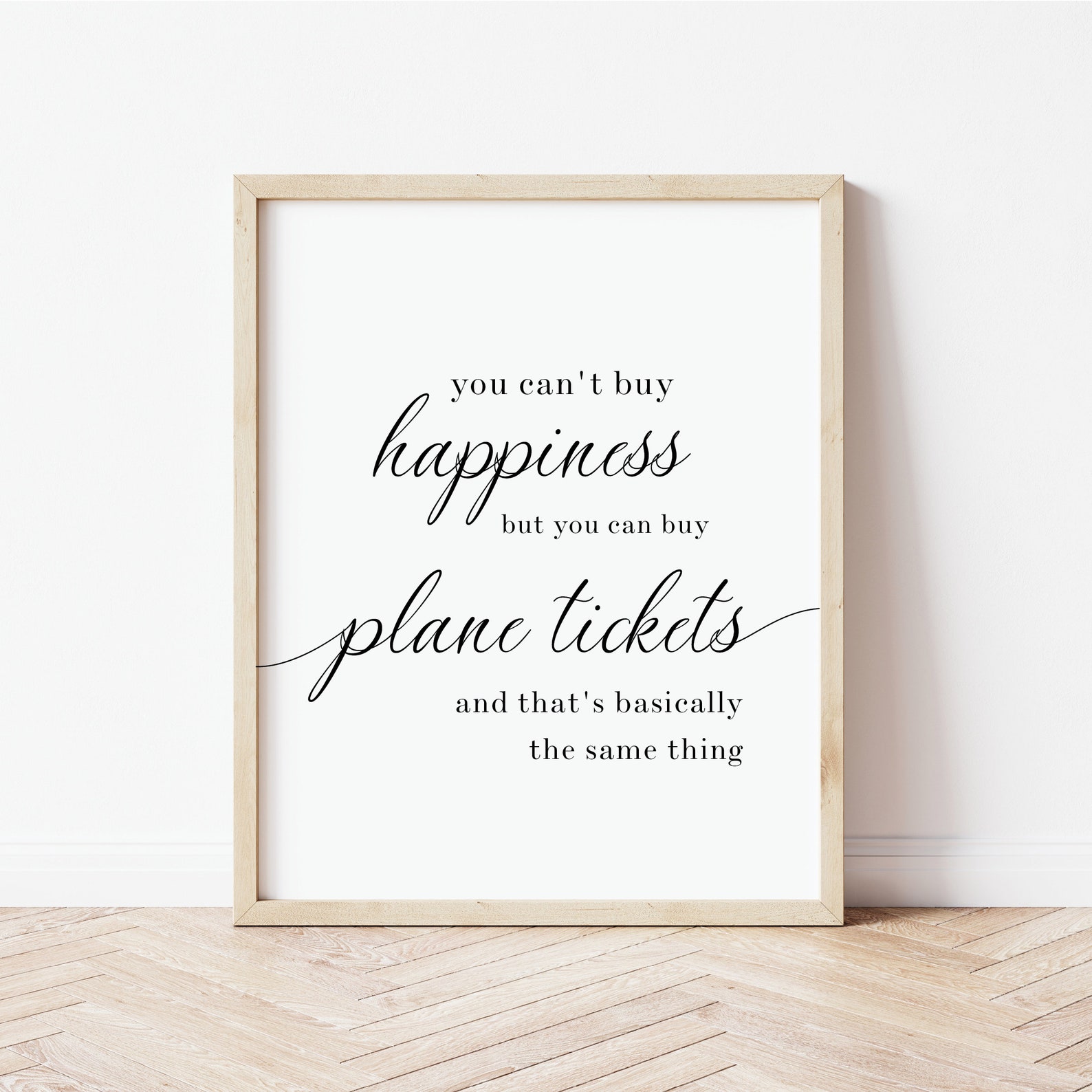Printable Travel Quotes, You Can't Buy Happiness but You Can Buy Plane ...