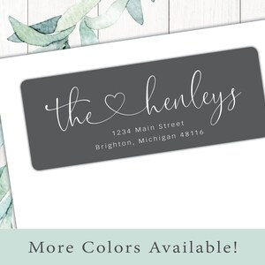 Return Address Labels With Heart | Simple Return Address Labels ...
