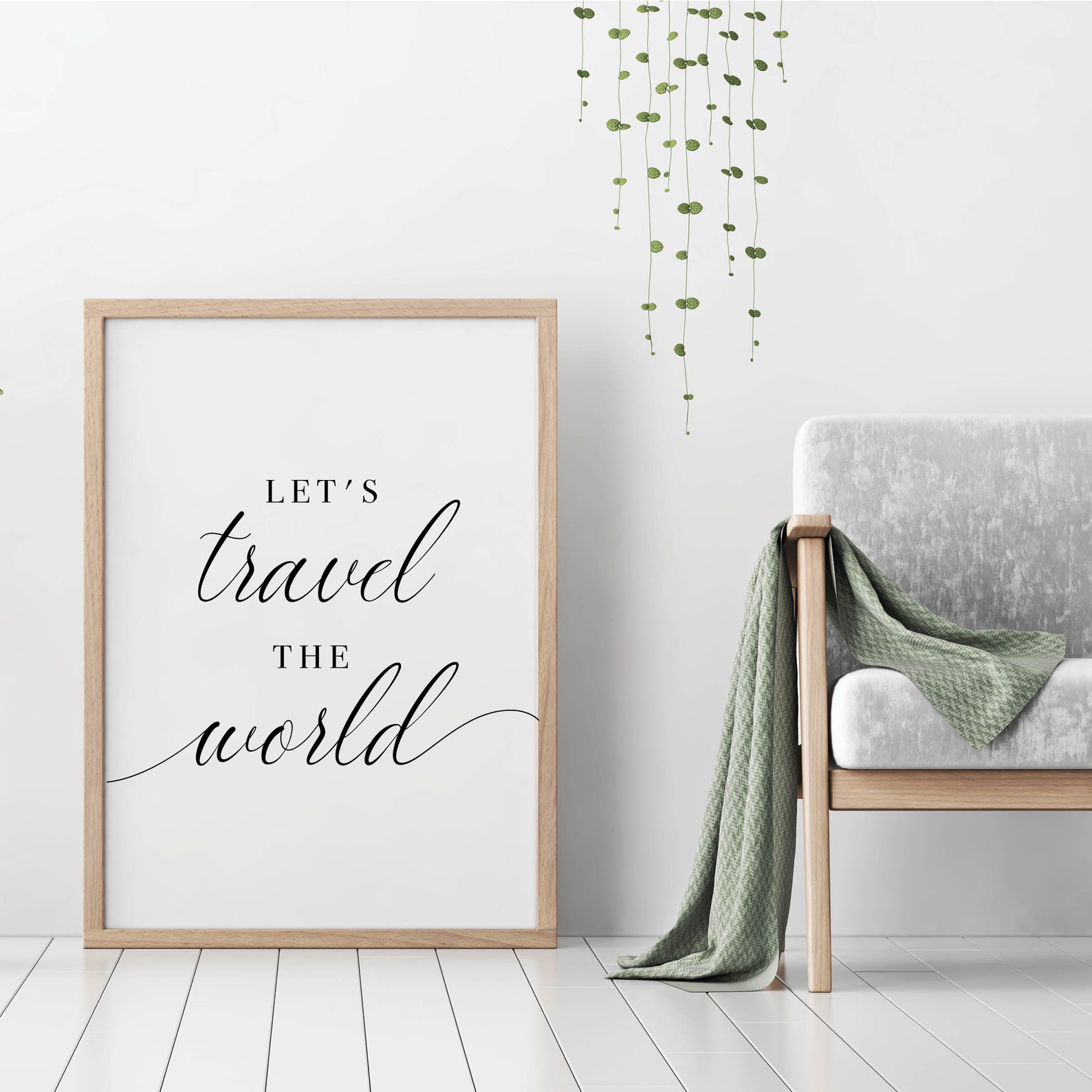 Let's Travel The World Sign Printable Travel Quotes | Etsy