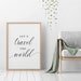 Let's Travel the World Sign, Printable Travel Quotes, Travel Wall Art ...