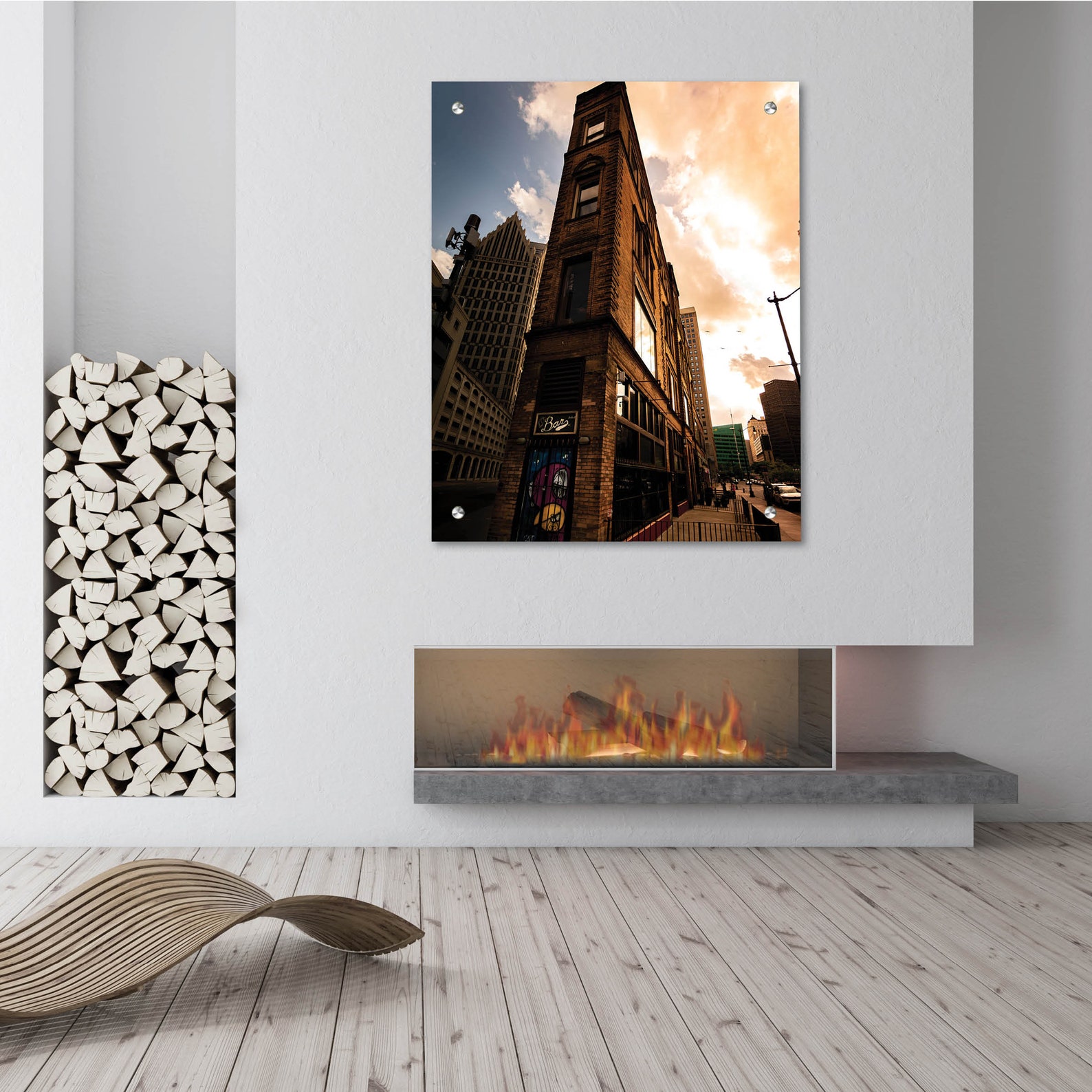 Detroit Reid Building Canvas or Acrylic Art Flat Iron - Etsy