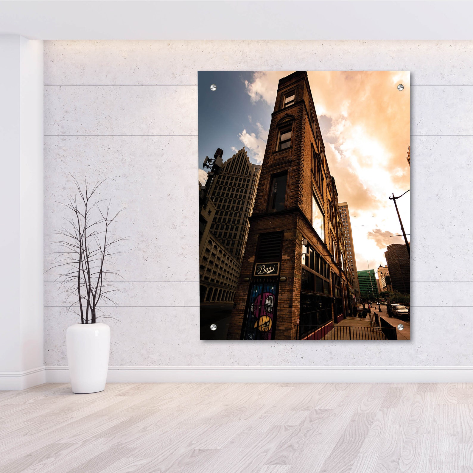Detroit Reid Building Canvas or Acrylic Art Flat Iron - Etsy
