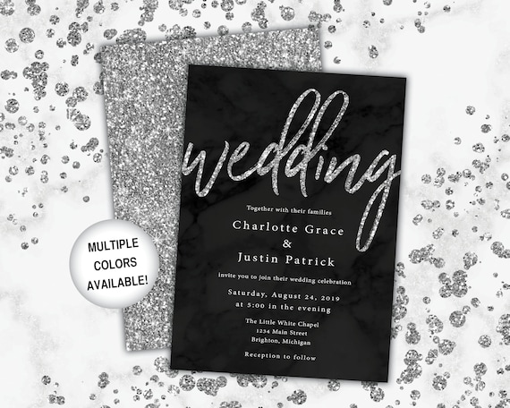Silver wedding invitations templates | Beachweddingtips.com