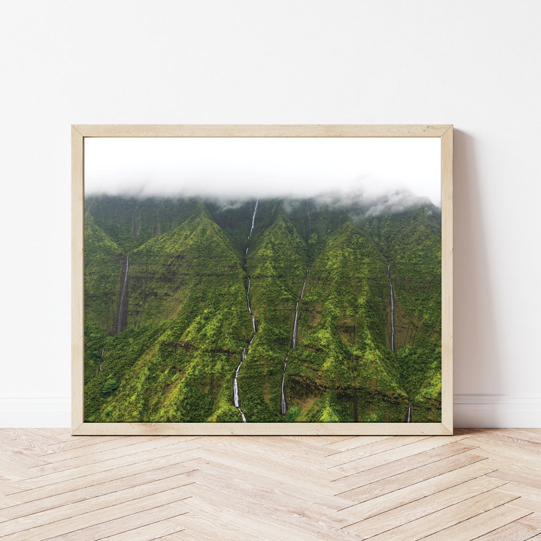 Kauai Na Pali Coast Aerial Photography of Mount Waialeale, Hawaii ...