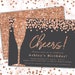Cheers Invitation Rose Gold Champagne Glass for Birthday, Bridal Shower ...