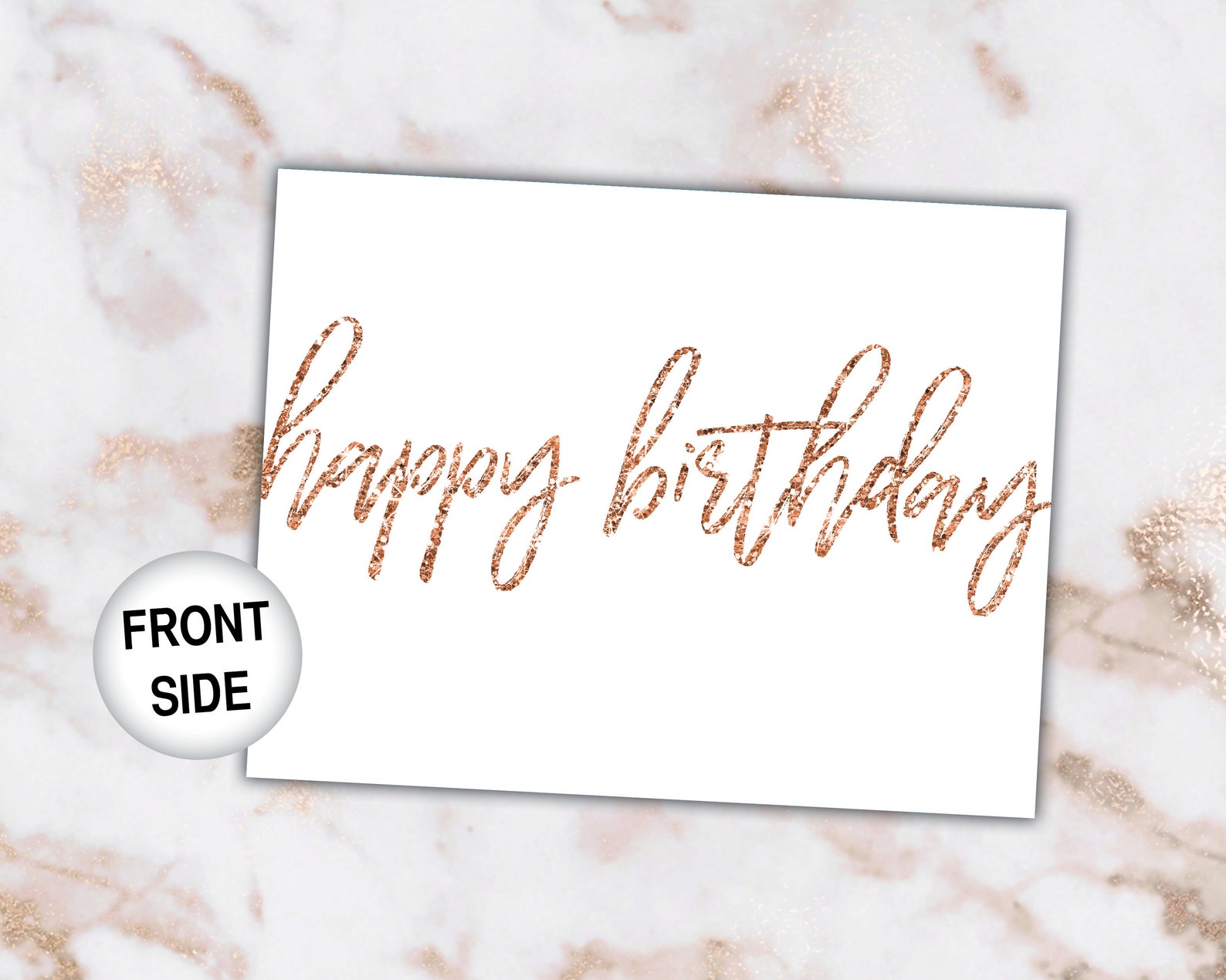Printable Birthday Cards Rose Gold Birthday Cards Happy - Etsy