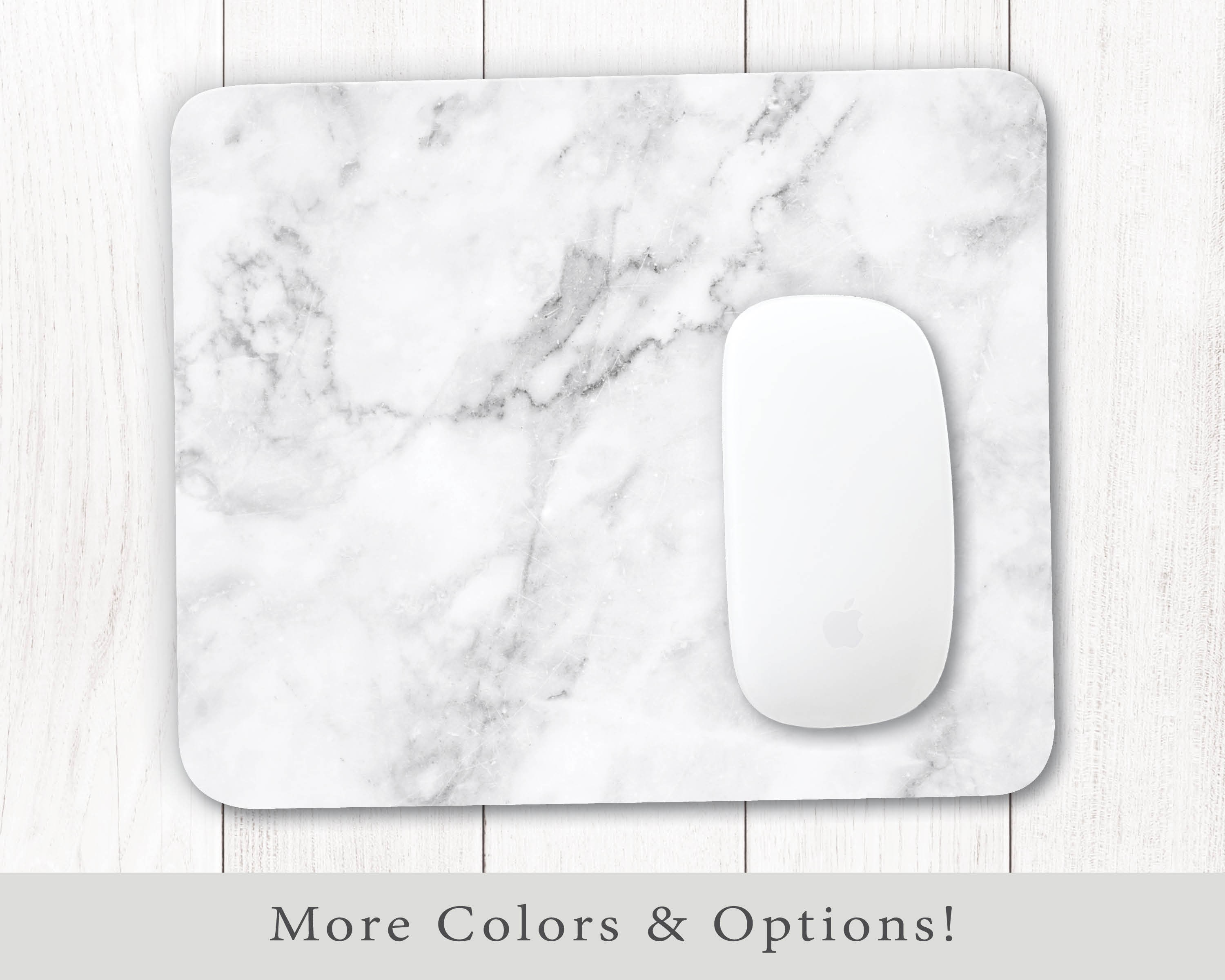 White Marble Mouse Pad Marble Mouse Pad White and Gray | Etsy