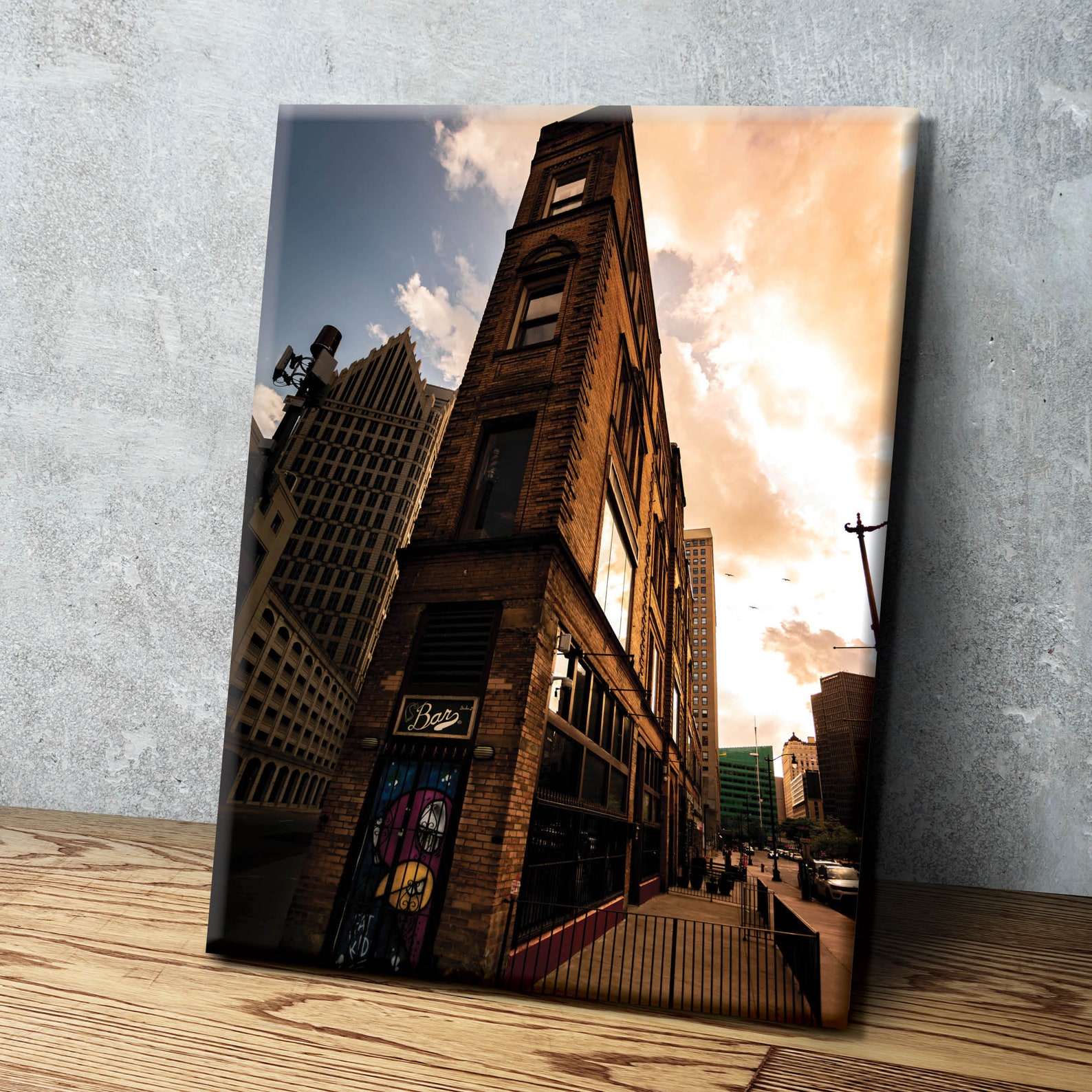 Detroit Reid Building Canvas or Acrylic Art Flat Iron - Etsy