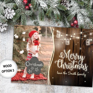 Rustic Christmas Card With Photo | Christmas Card Photo | Christmas ...