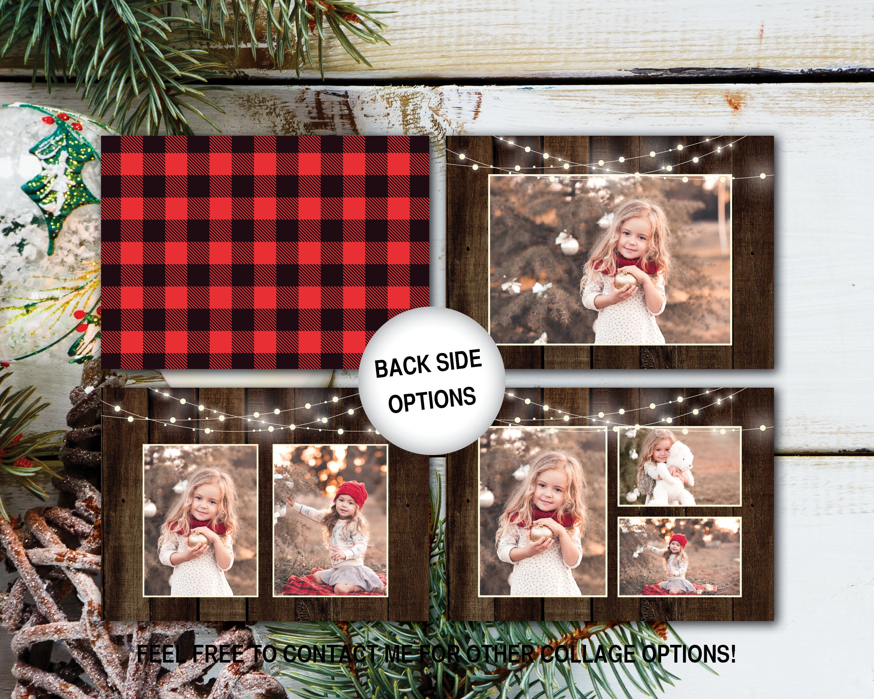 Rustic Christmas Card With Photo | Christmas Card Photo | Christmas ...