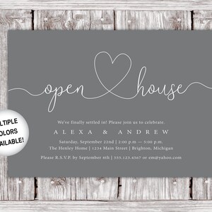 Open House Invitation Printable | Housewarming Party Invitation With ...