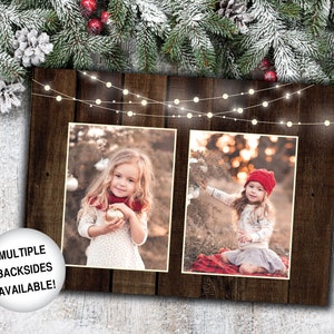 Rustic Happy Holidays Card With Photo | Holiday Card Photo | Holiday ...