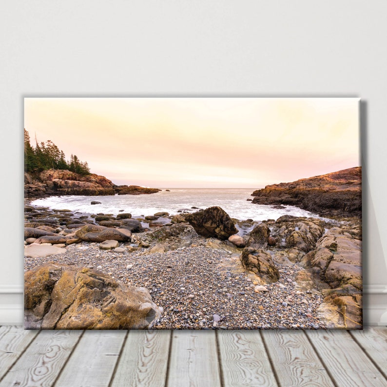 Little Hunters Beach Wall Canvas | Acadia National Park Wall Art ...