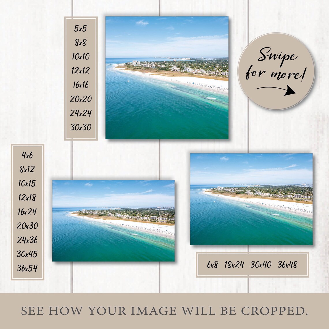 Siesta Key Beach Aerial Photo Landscape | Siesta Key Beach Printed ...