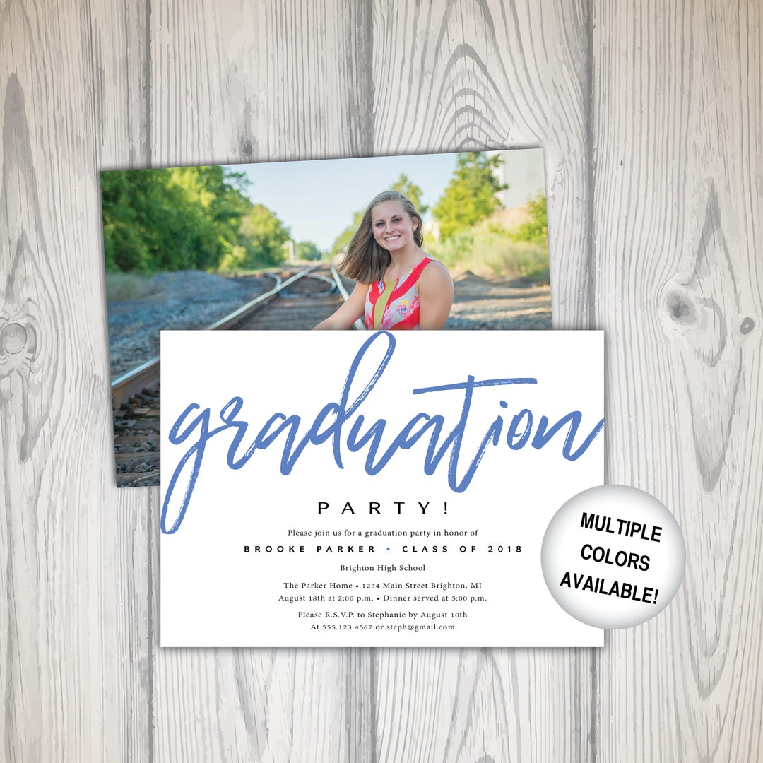 Graduation Party Invitation With Photo | Graduation Party Invite ...