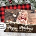 Rustic Happy Holidays Card With Photo Holiday Card Photo Holiday Card ...