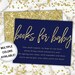 Books for Baby Card Gold Baby Shower | Gold Glitter Books for Baby ...