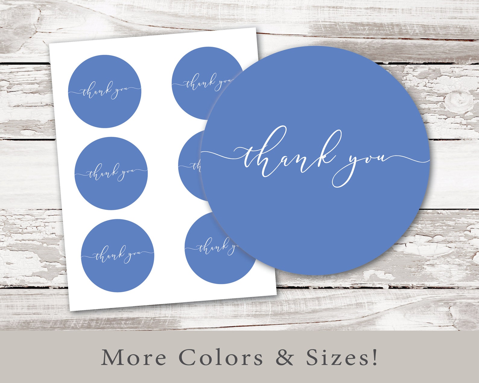 Simple Round Thank You Stickers for Favors Round Favor Tags - Etsy