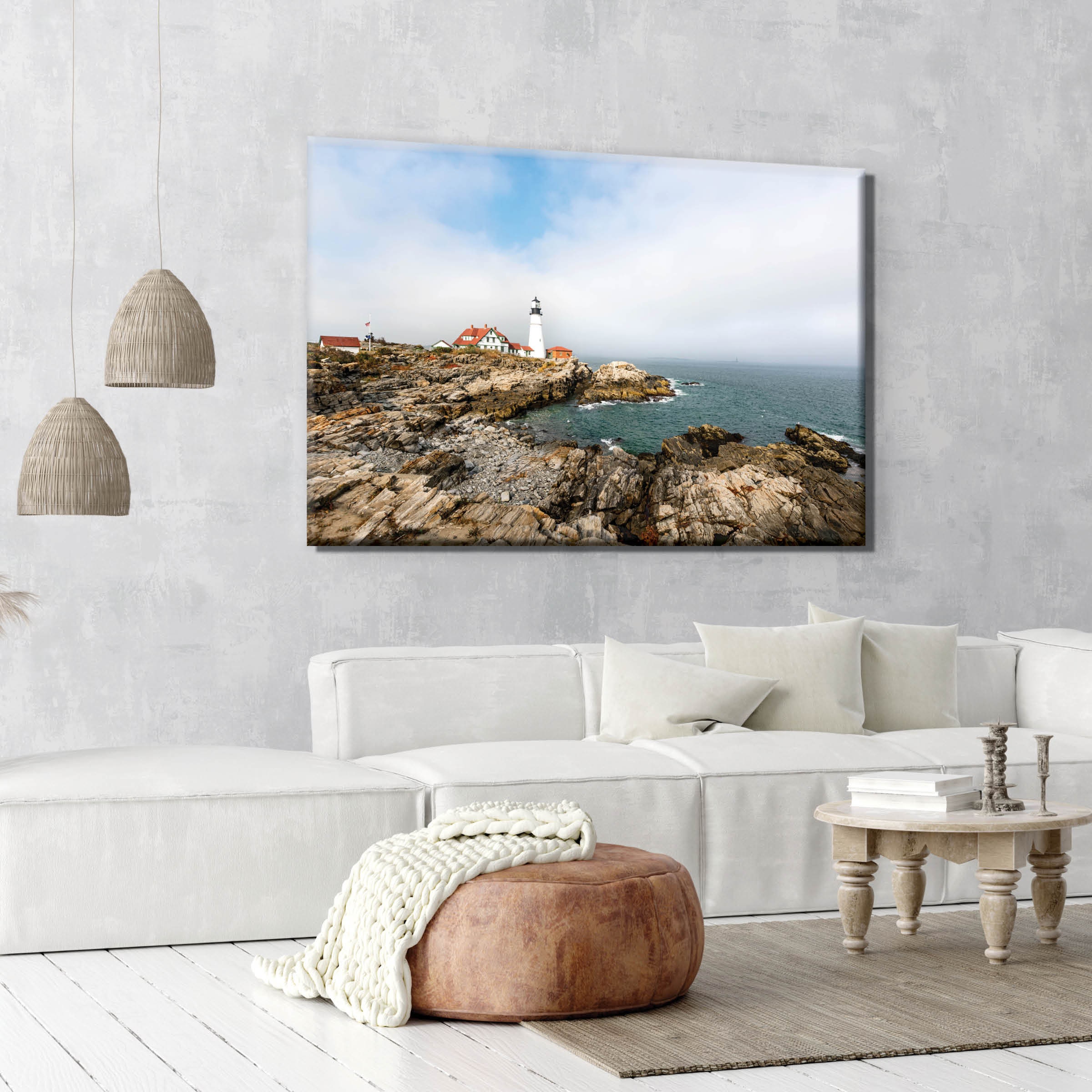 Portland Head Light Wall Canvas Portland Lighthouse | Etsy