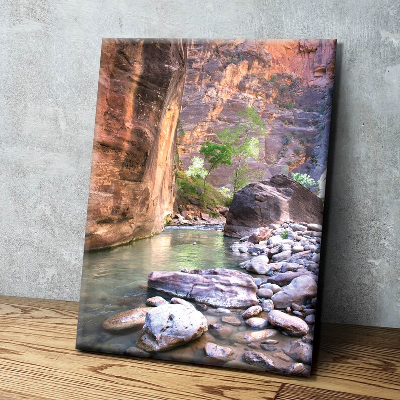 Zion National Park Wall Canvas the Narrows Hike Zion Utah | Etsy