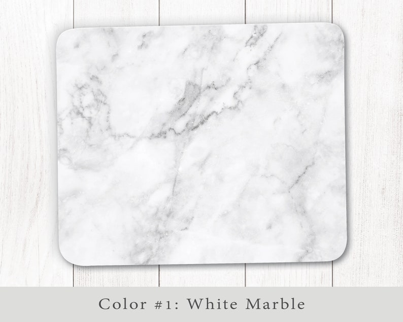 White Marble Mouse Pad | Marble Mouse Pad White and Gray Marble | Home ...