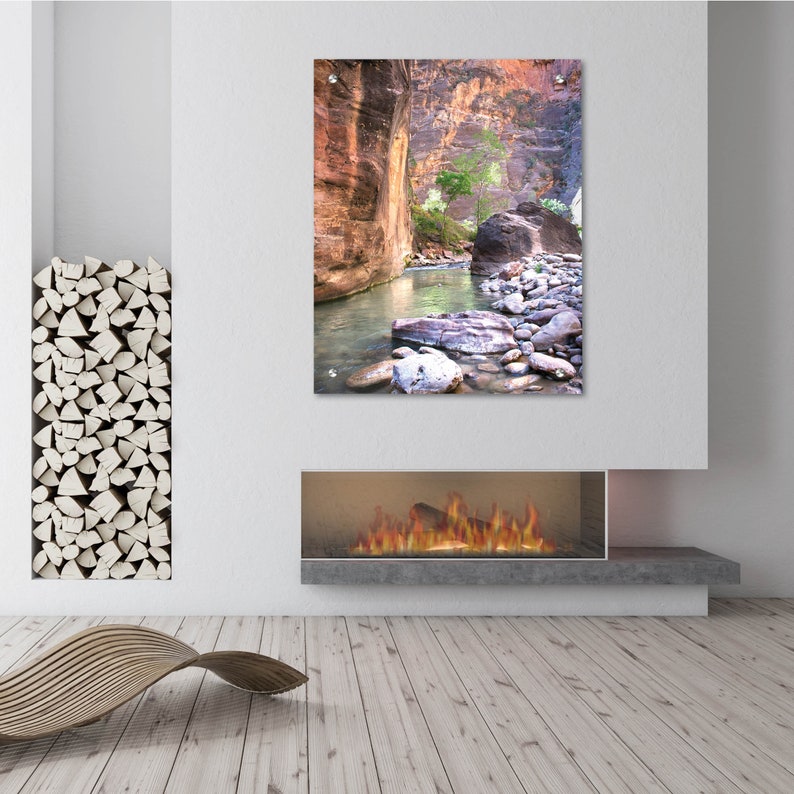 Zion National Park Wall Canvas the Narrows Hike Zion Utah - Etsy