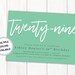 29th Birthday Invitations Printable 29th Birthday Party - Etsy