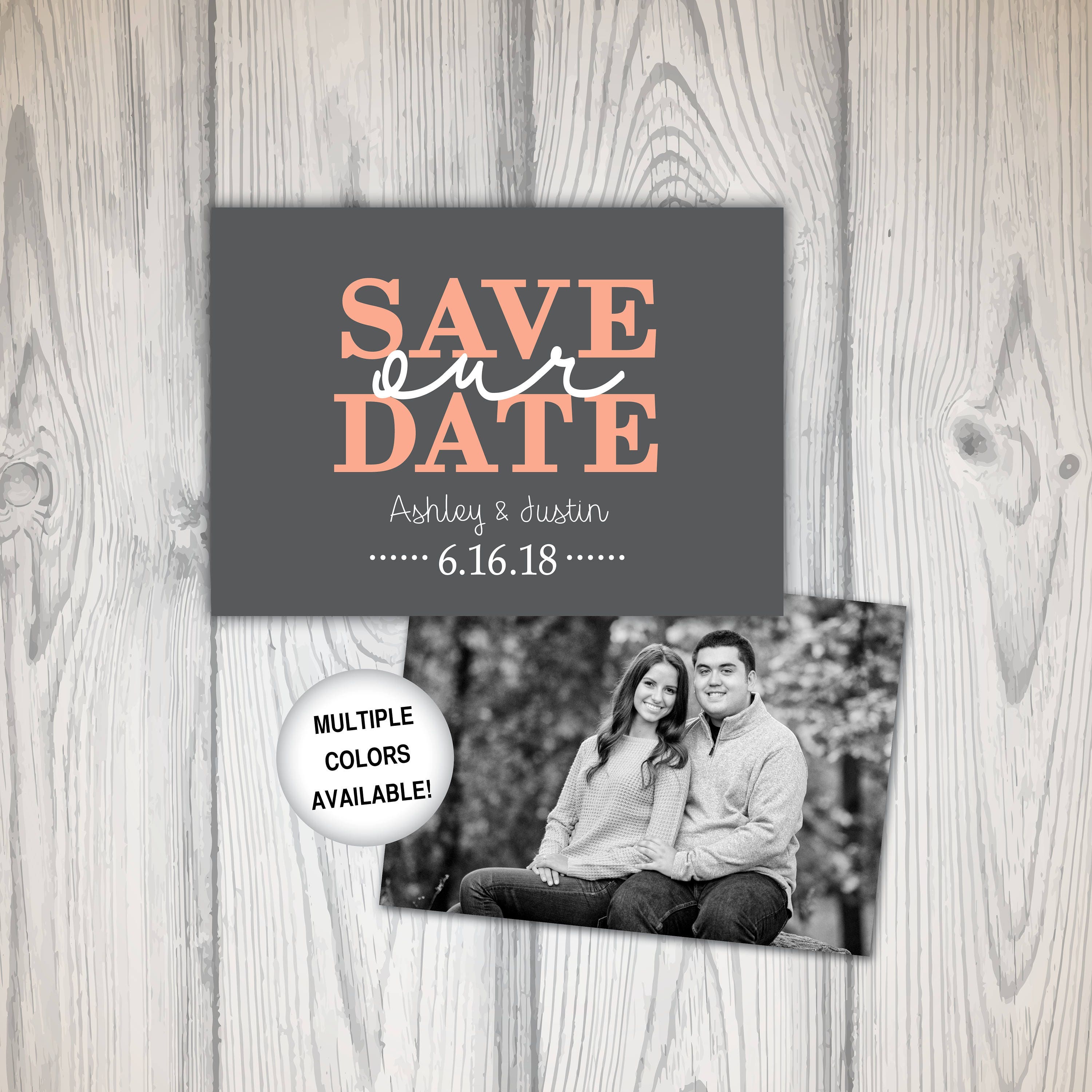 Save the Date With Photo Save the Date With Photos Save | Etsy