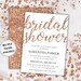 Rose Gold Bridal Shower Invitation | Bridal Shower Invitation Template ...
