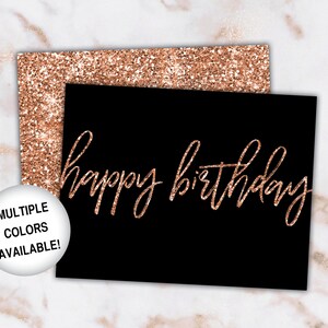 Printable Birthday Cards | Rose Gold Birthday Cards | Happy Birthday ...