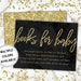 Books for Baby Card Gold Baby Shower | Gold Glitter Books for Baby ...