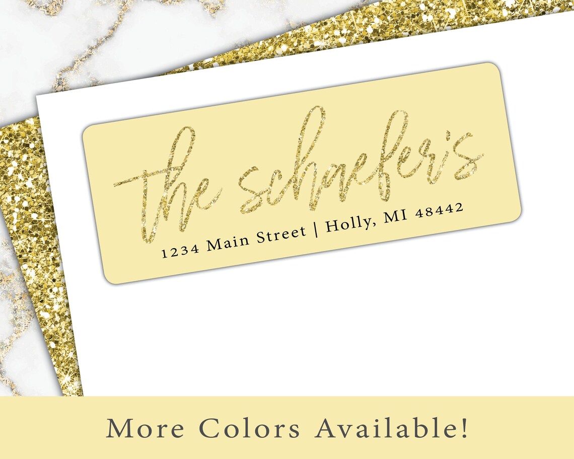 Gold Return Address Labels Simple Return Address Labels Gold | Etsy