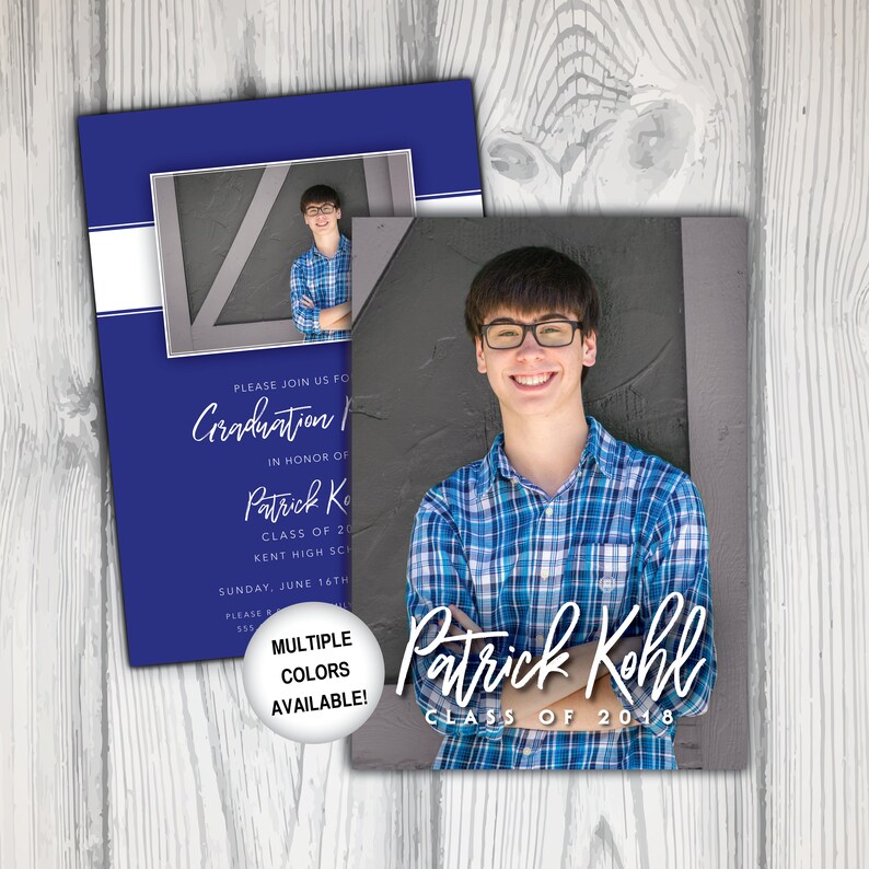 Graduation Party Invitation Boy With Photo Graduation Party | Etsy