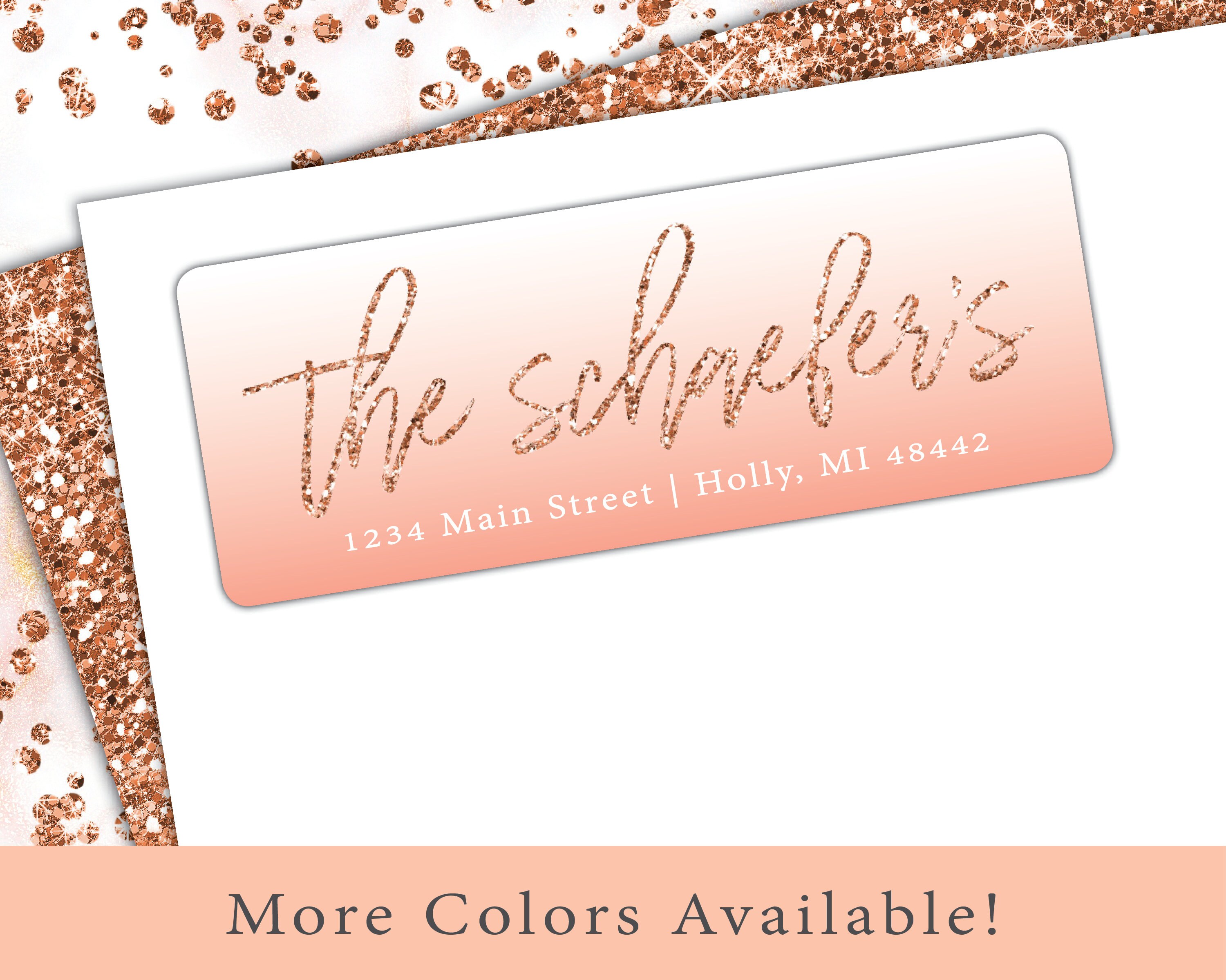 Rose Gold Return Address Labels | Simple Return Address Labels Rose ...