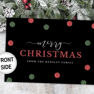 Christmas Card With Photo | Polka Dots Christmas Card With Photo ...