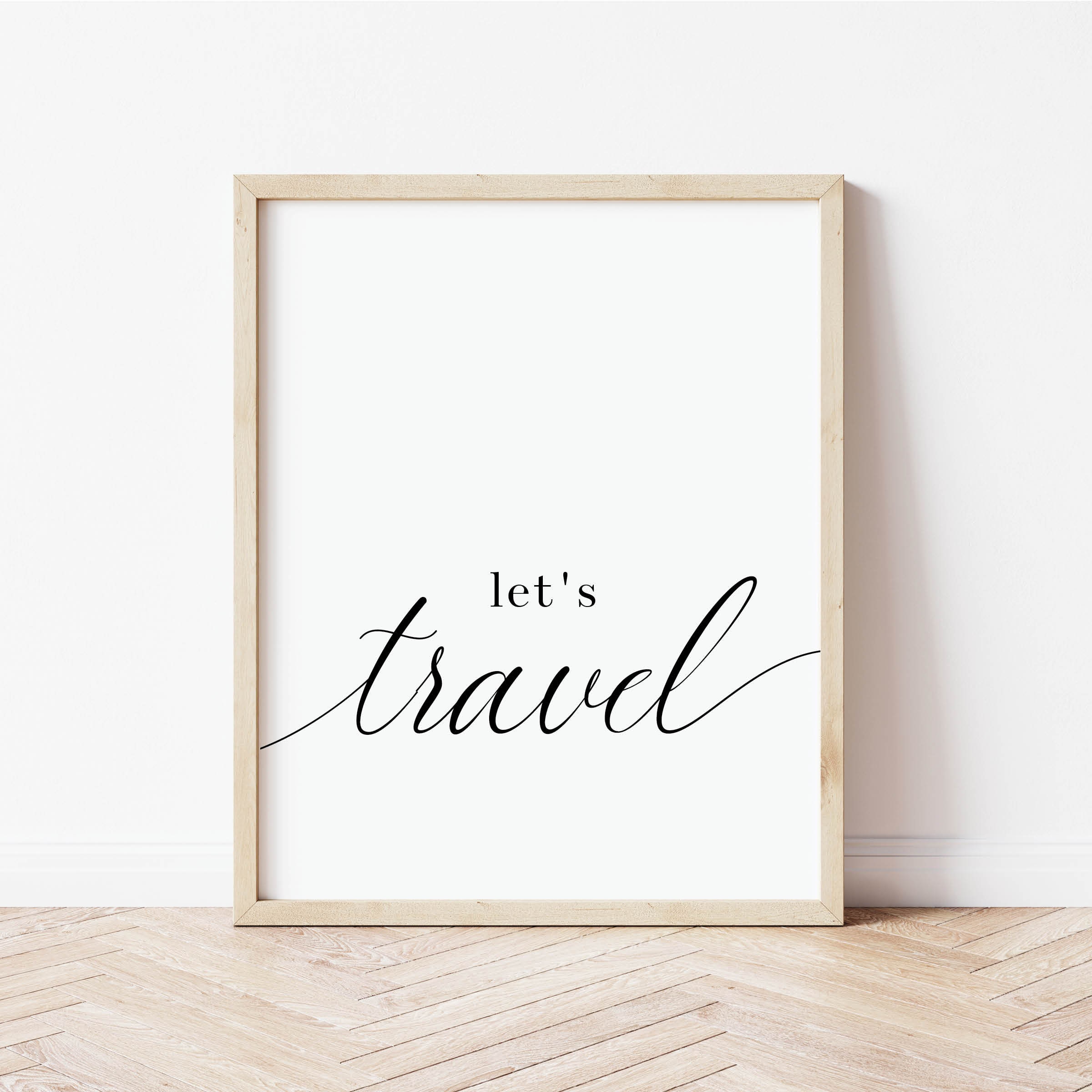 Printable Travel Quotes Let's Travel Sign Travel Wall | Etsy