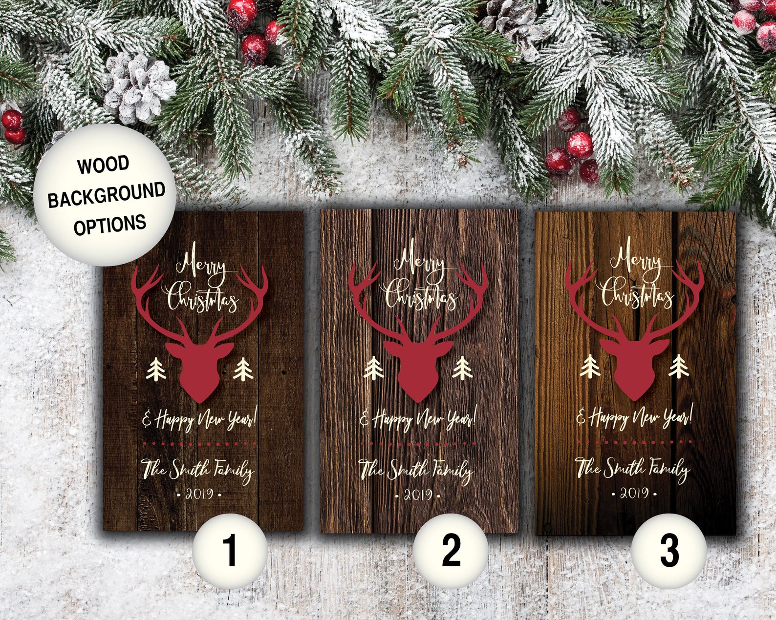 Rustic Christmas Card With Photo | Christmas Card Photo | Christmas ...