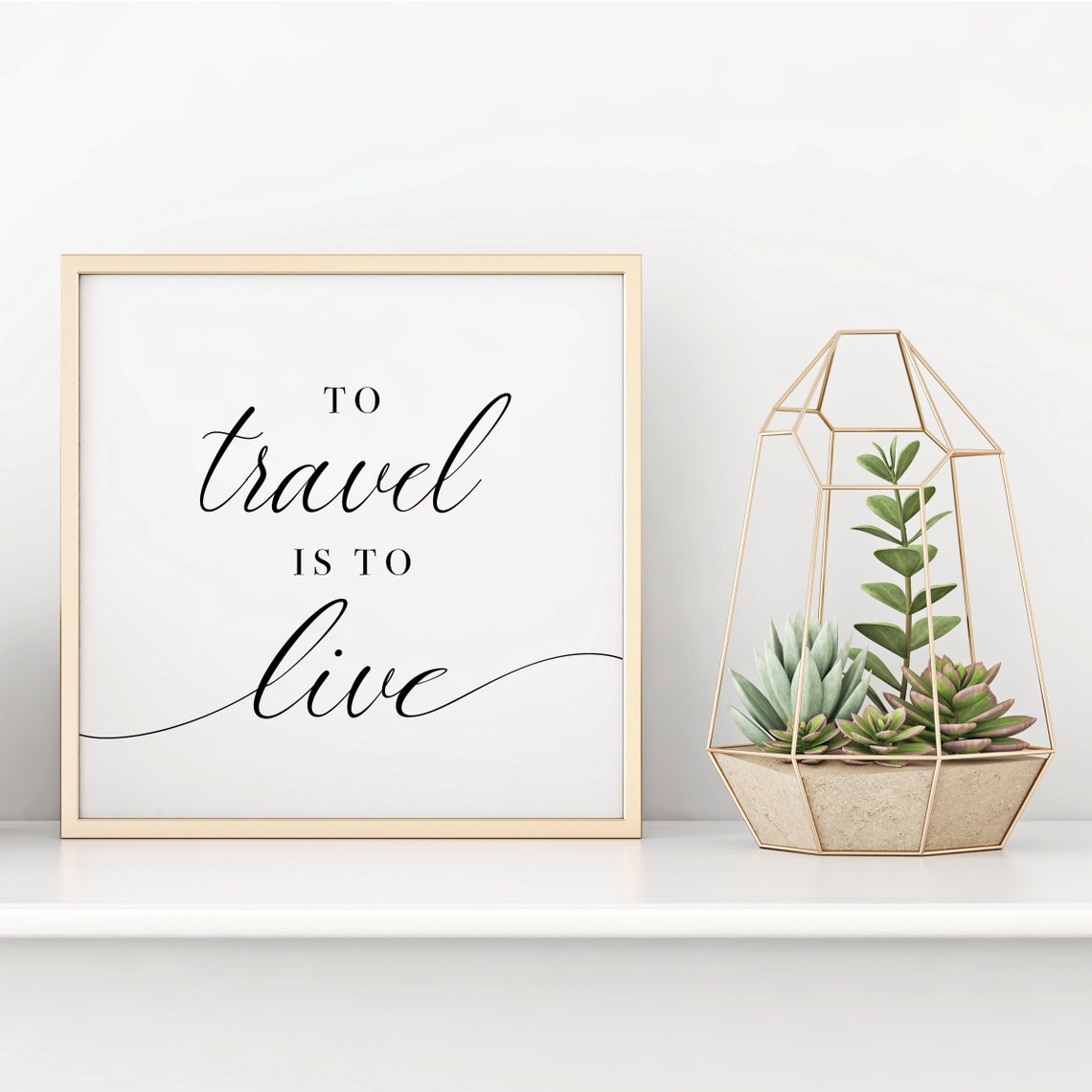 To Travel is to Live Sign, Printable Travel Quotes, Travel Wall Art ...