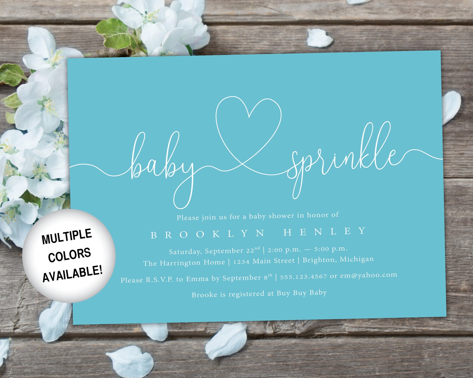 Baby Sprinkle Invitation Girl Printable Baby Sprinkle - Etsy