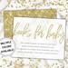 Books for Baby Card Gold Baby Shower | Gold Glitter Books for Baby ...