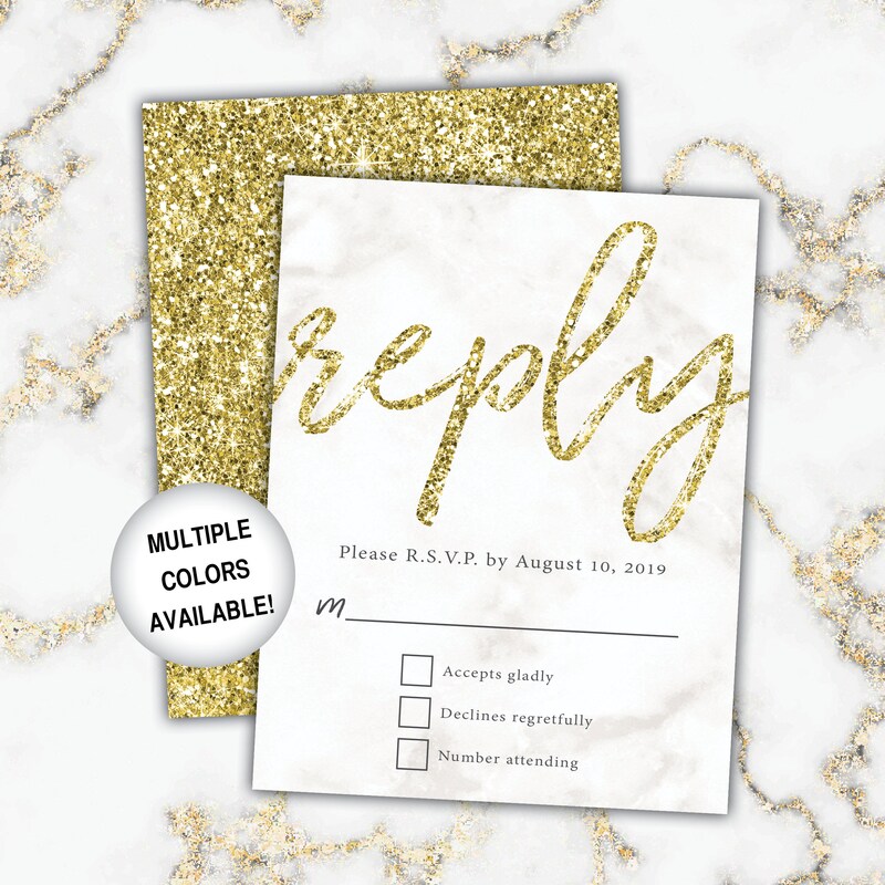 Reply Card - Etsy