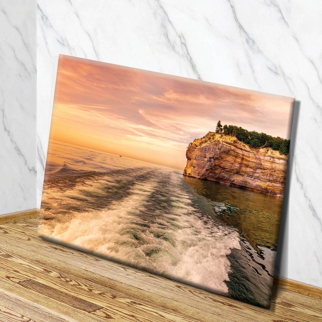 Pictured Rocks Sunset Canvas Wall Decor | Michigans UP Photography ...